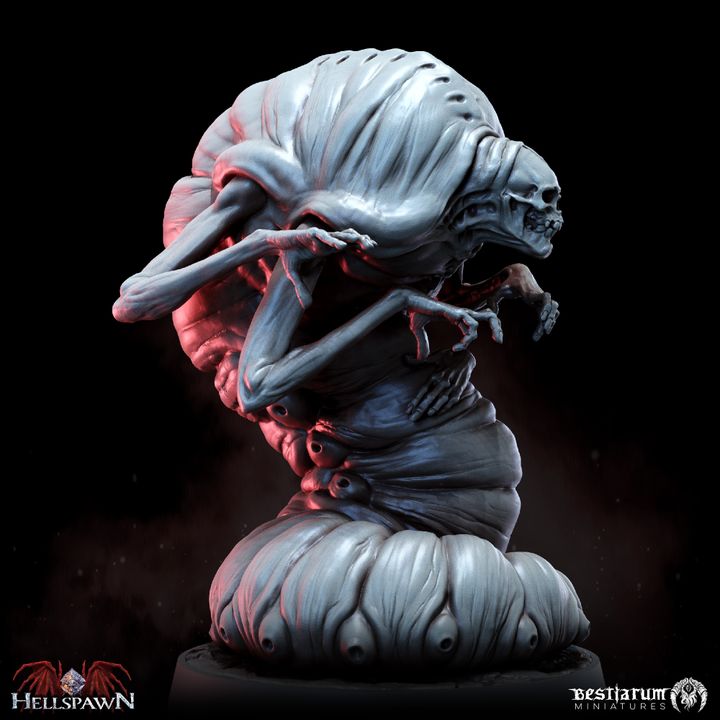3D Printable Demon Grubs x5 | Hellspawn by Bestiarum Miniatures